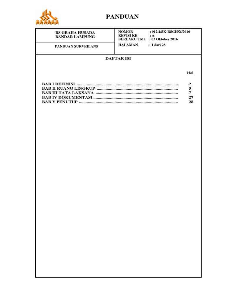 Isi Panduan Surveilans | PDF