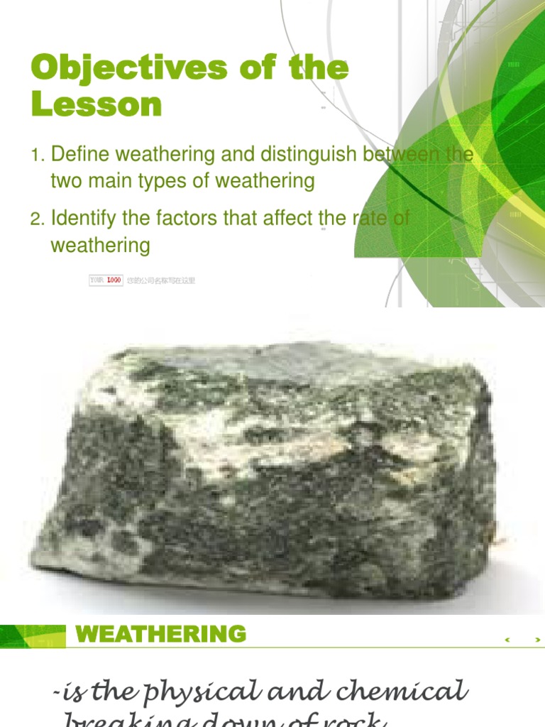 Lesson 9 Weathering | PDF | Weathering | Earth Sciences