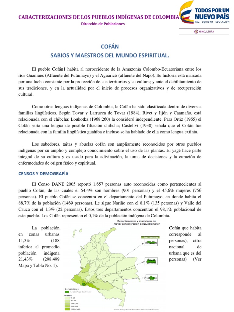Pueblo Cofán | PDF | Colombia | Ecuador