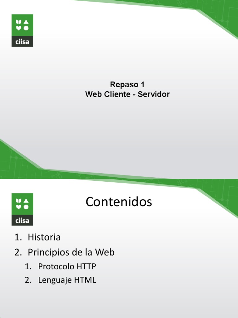 Repaso Cliente Servidor | PDF | Servidor web | Internet y web