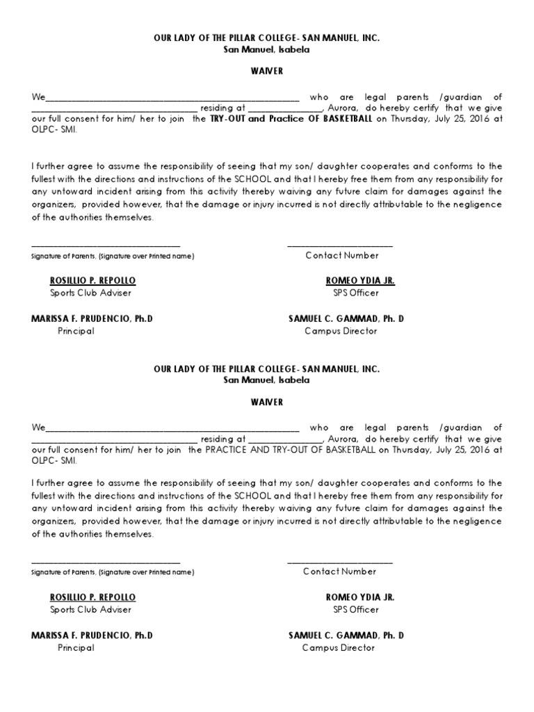Signature of Parents, (Signature Over Printed Name) | PDF | Common Law