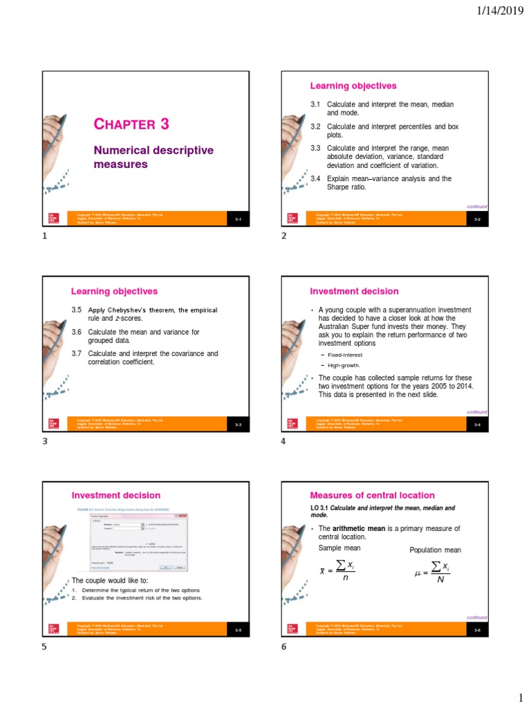 Jaggia1e PPT Ch03 | PDF | Coefficient Of Variation | Standard Score