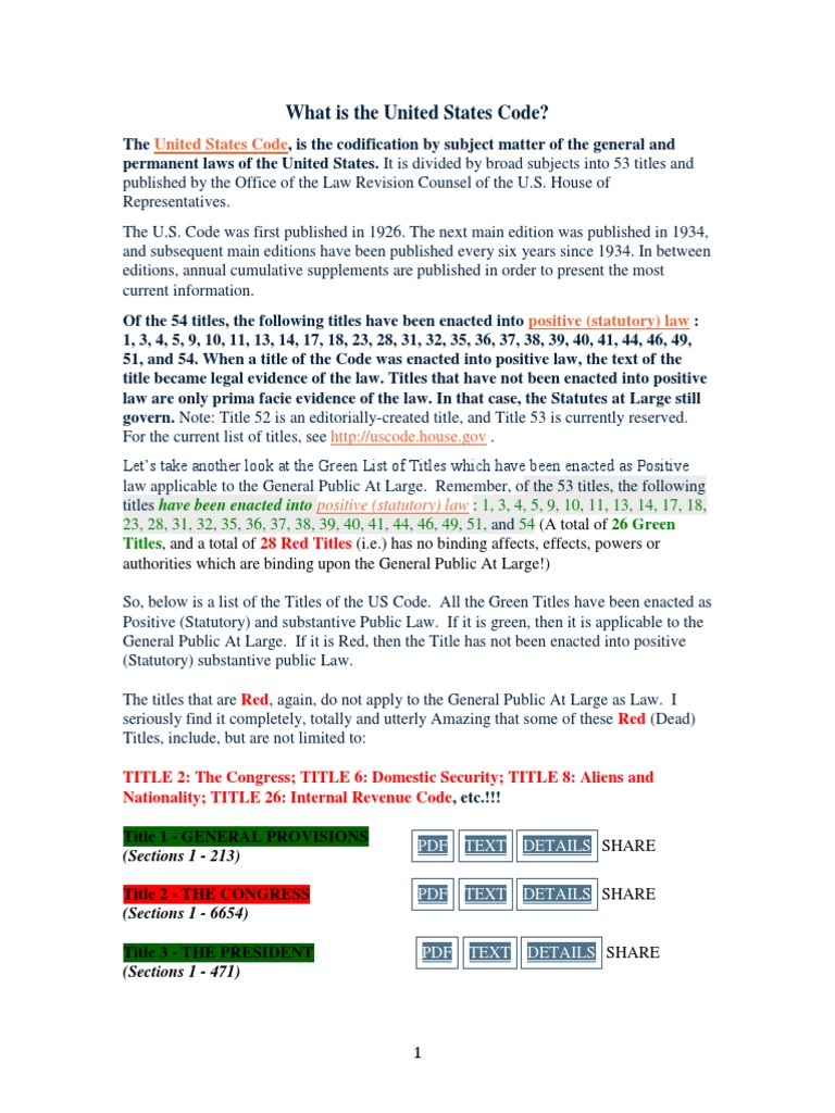 What Is The United States Code | PDF | United States Code | Government