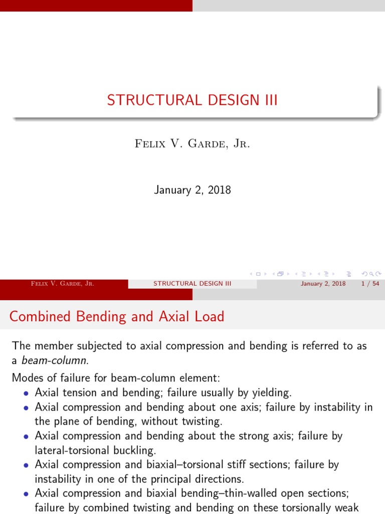 Bending and Axial | PDF | Bending | Buckling