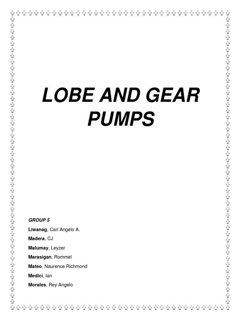 Lobe and Gear Pumps | PDF | Pump | Gear