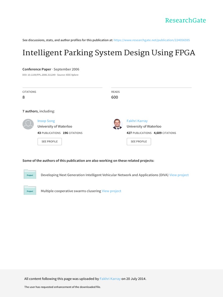 Self Parking Fpga | PDF | Fuzzy Logic | Vhdl
