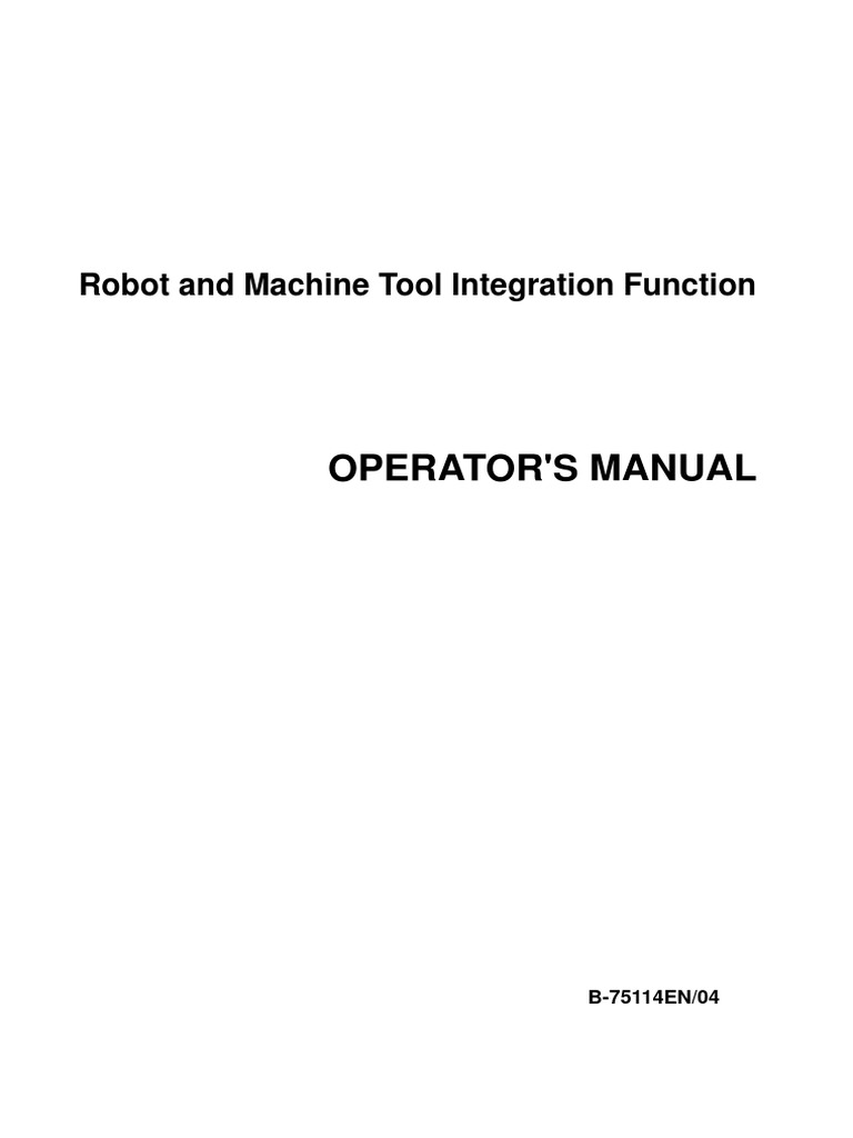 B-75114en 04 | PDF | Numerical Control | Robot