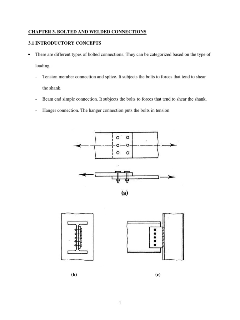 CE470 CH 3 Fasteners 1 Bolts Welds | PDF | Screw | Welding