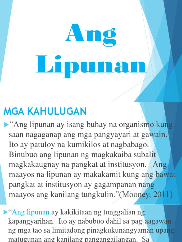 Ang Lipunan | PDF
