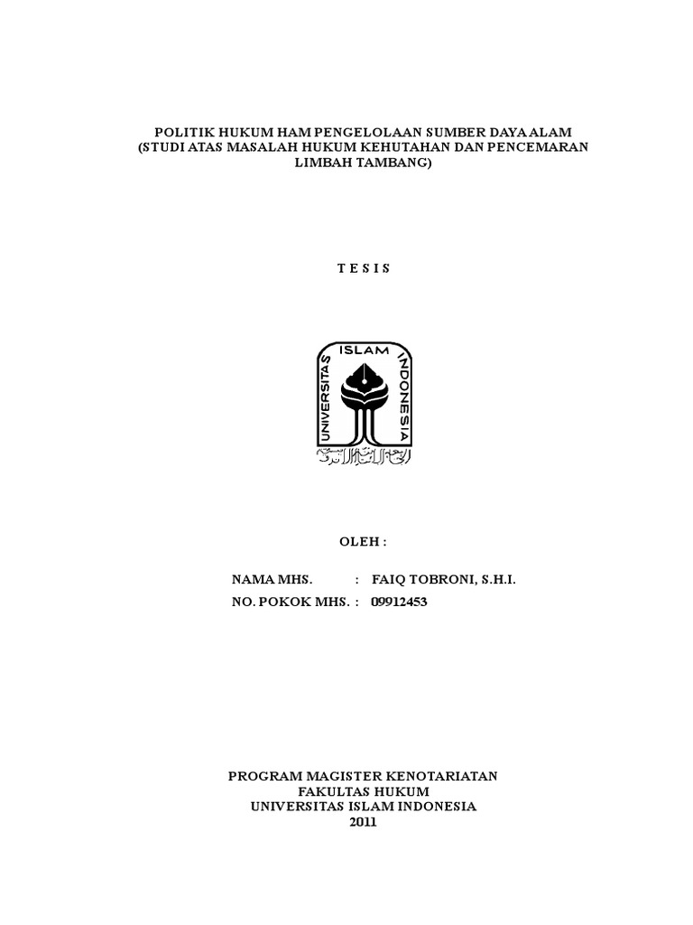 2 Format Tesis MKN UII | PDF