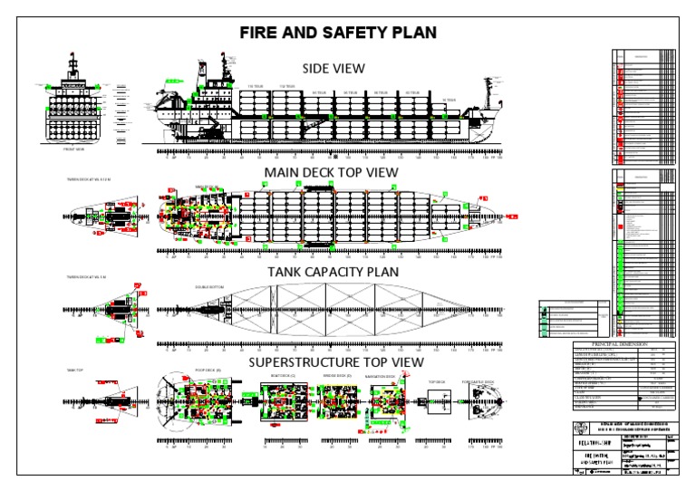 Side View: Fire and Safety Plan | PDF | Ships | Firefighting