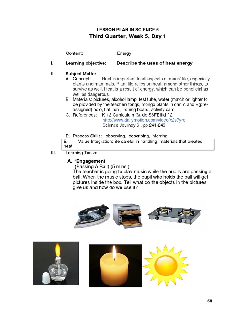 11 Science | PDF | Heat | Lesson Plan