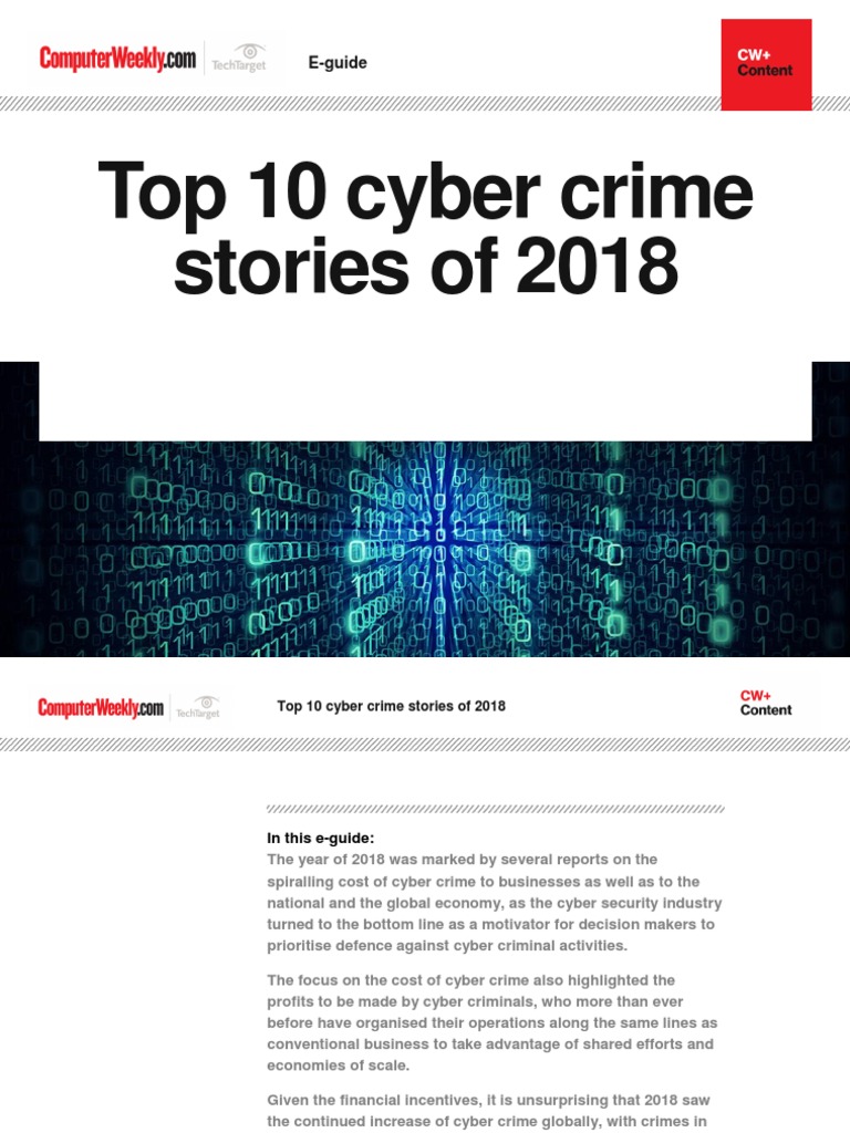 Top 10 Cybercrime Stories of 2018 | PDF | Cyberwarfare | Security