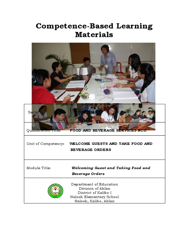 Competence-Based Learning Materials: Sector: Tourism | PDF ...