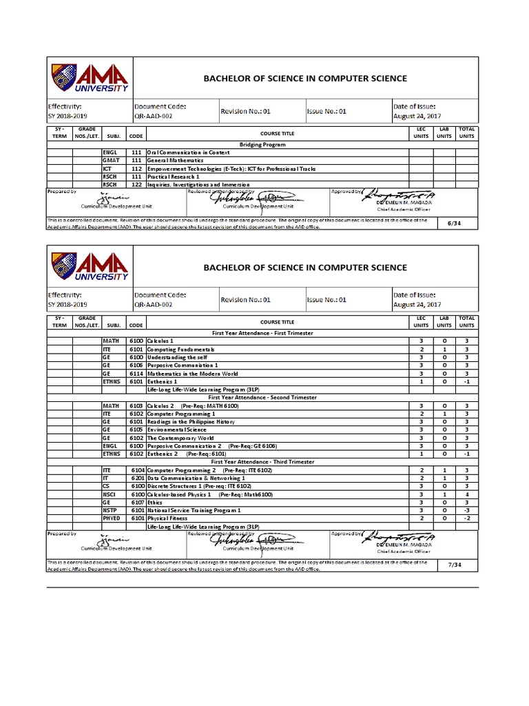 BSCS New Curriculum | PDF | Computer Science | Computer Engineering