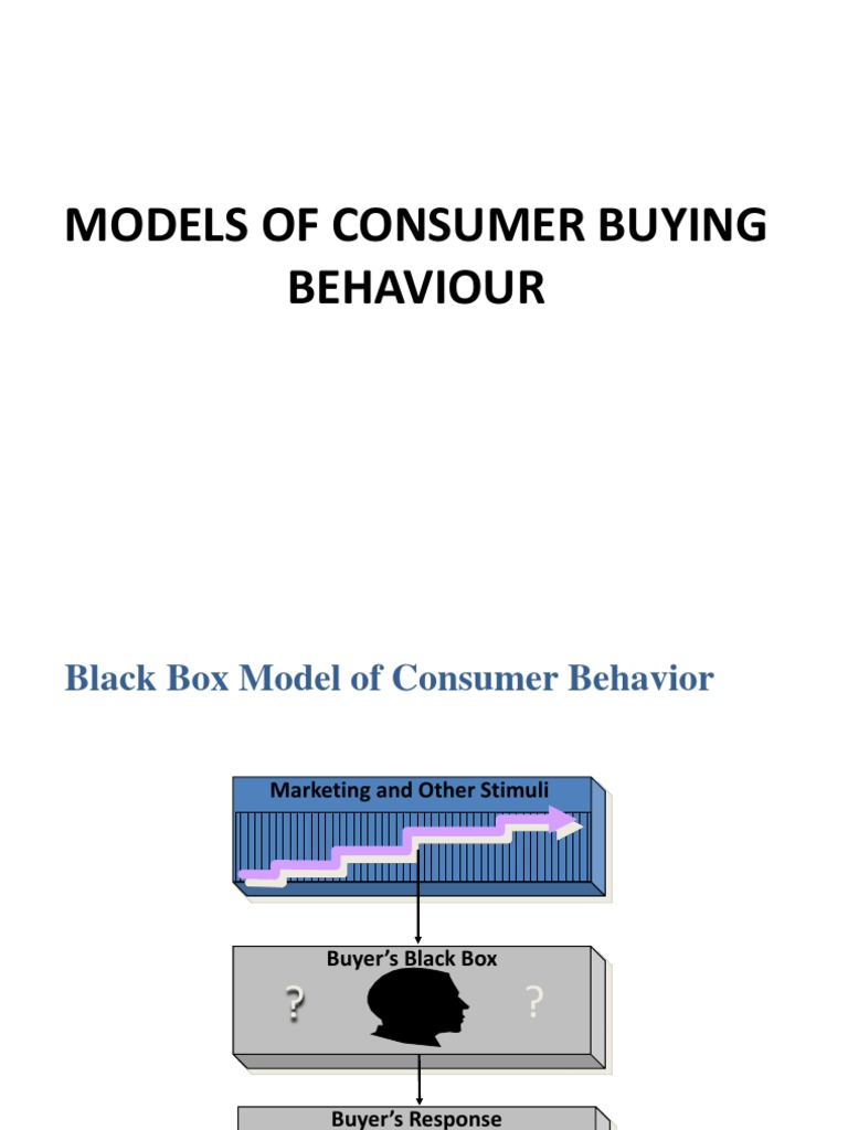 Models of Consumer Behaviour | PDF | Consumer Behaviour | Id