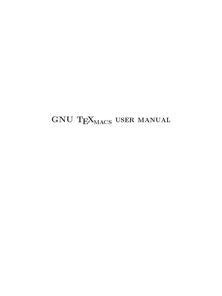 Texmacs Manual - en | Download Free PDF | Xml | Page Layout