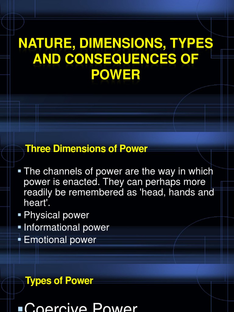 Lesson 10 Nature Type and Dimension of Power | PDF | Career & Growth ...