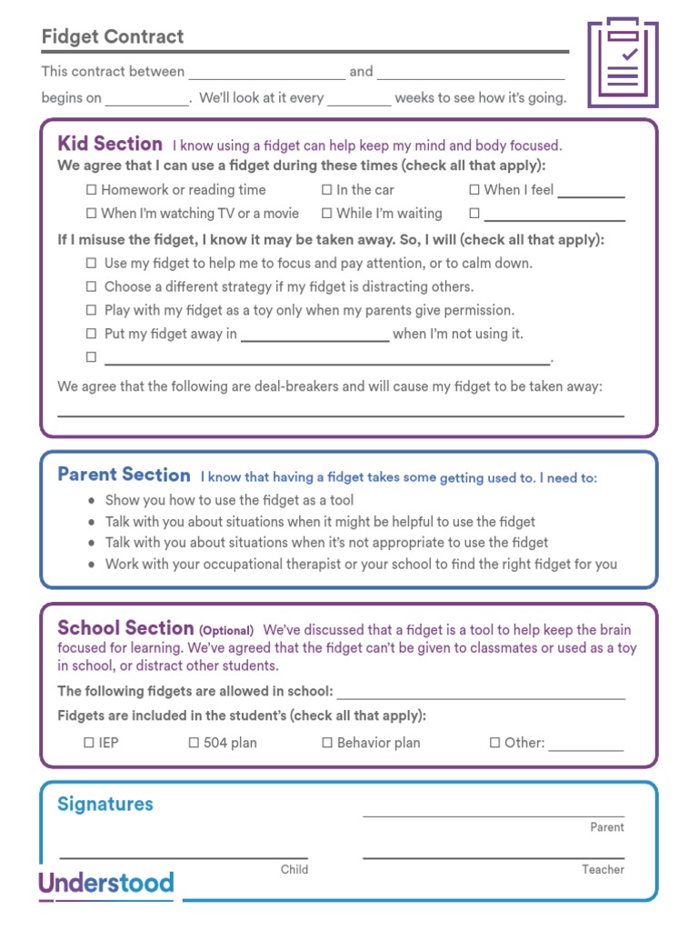 Fidget Contract | PDF