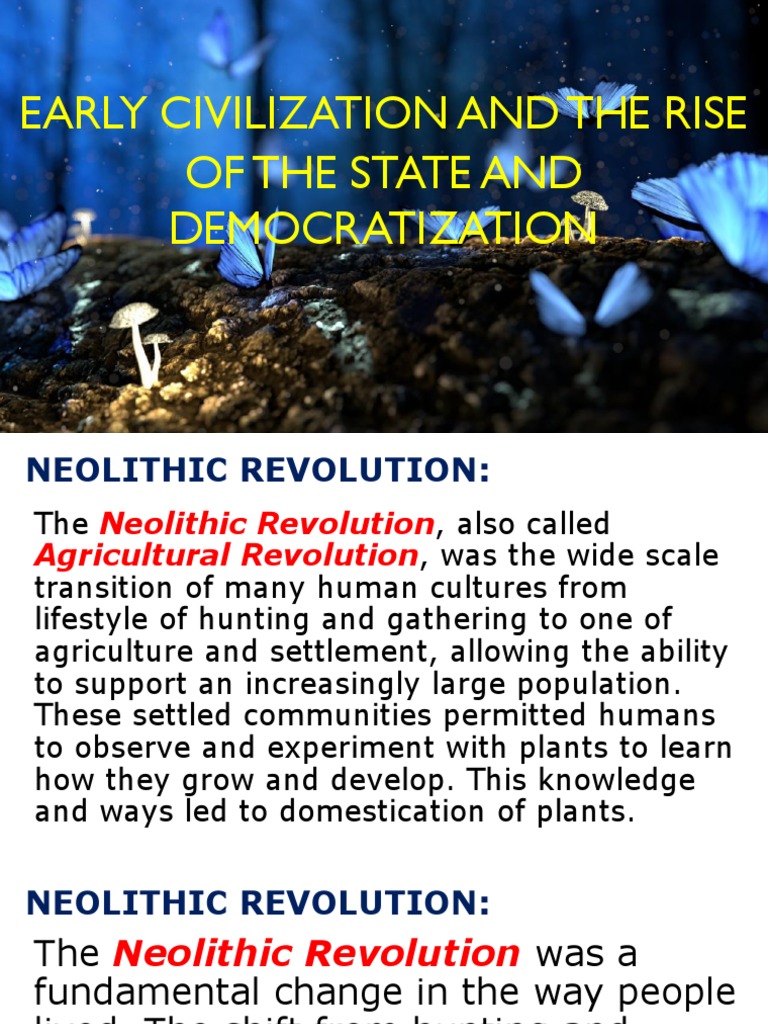 Lesson 12B Early Civilization and The Rise of The State and ...