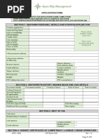 CV Form For Seaman | PDF | Ships | Sailor