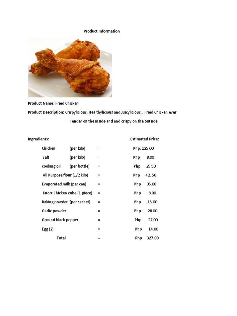 Fried Chicken | PDF