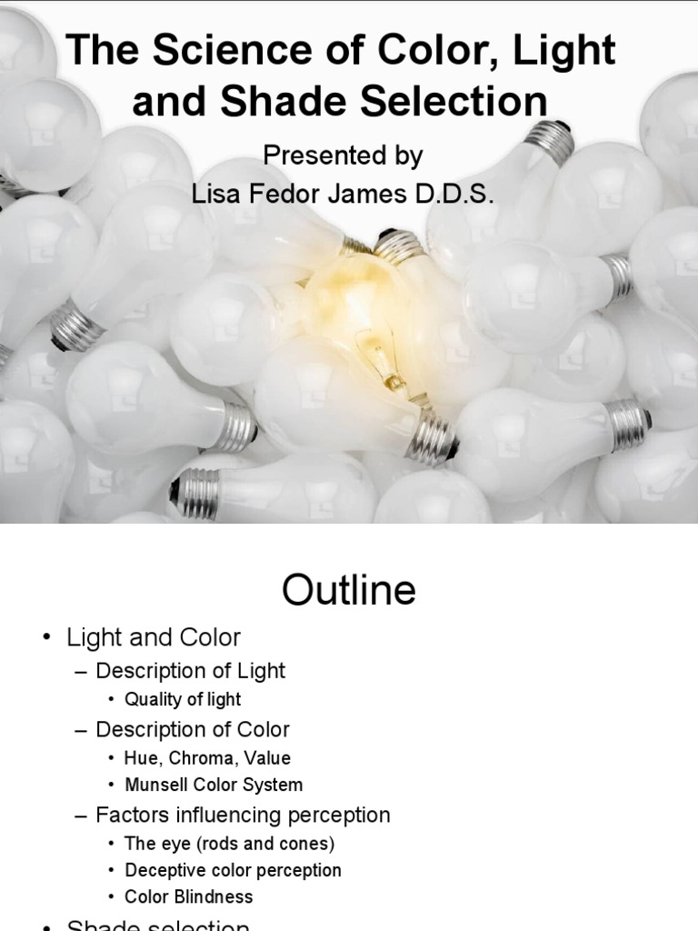 Color Science in Dentistry: Shade Selection | PDF | Science & Mathematics