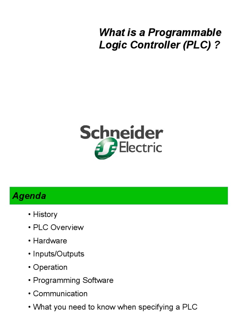 What Is A PLC Presentation | PDF | Programmable Logic Controller | Scada