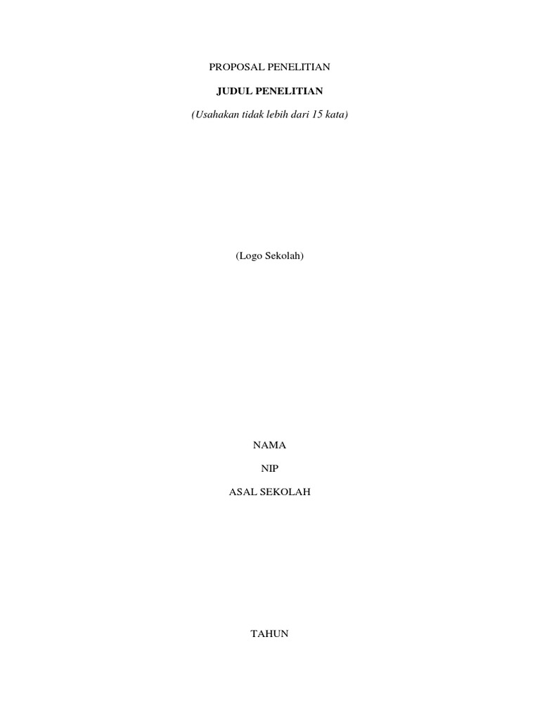 Template Proposal PTK | PDF