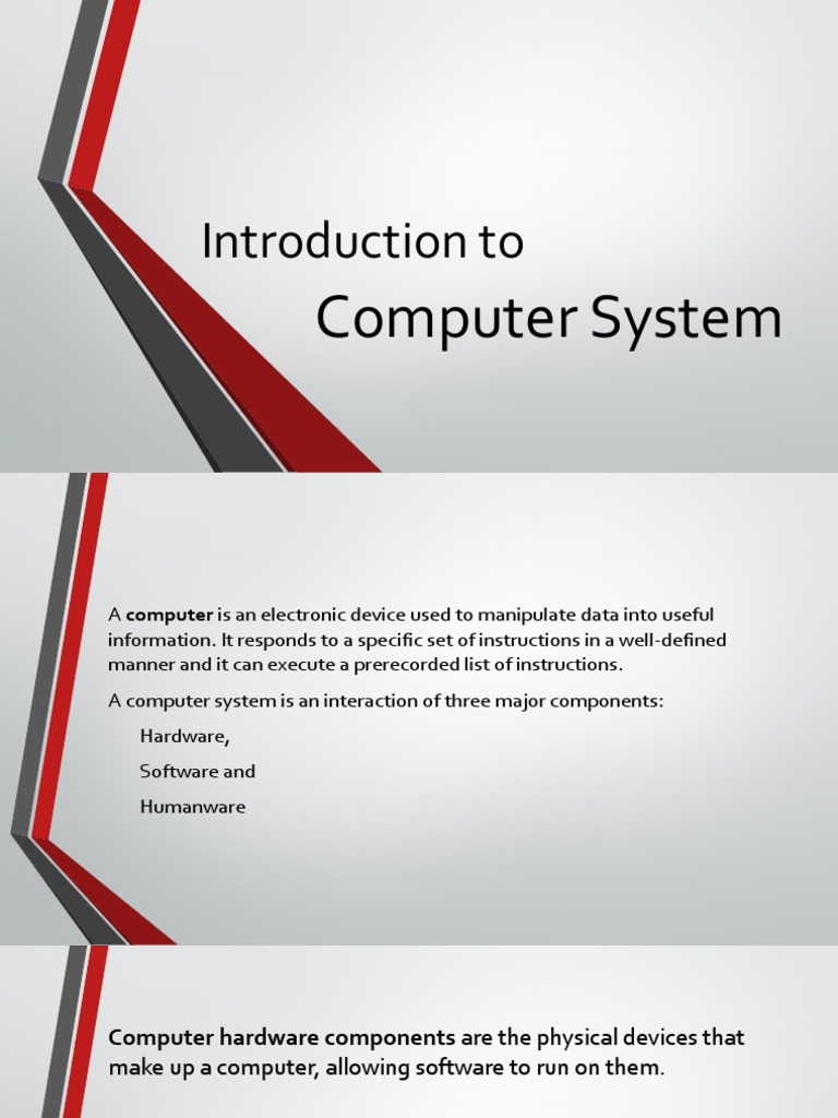 Introduction To CS | PDF | Computer Hardware | Input/Output