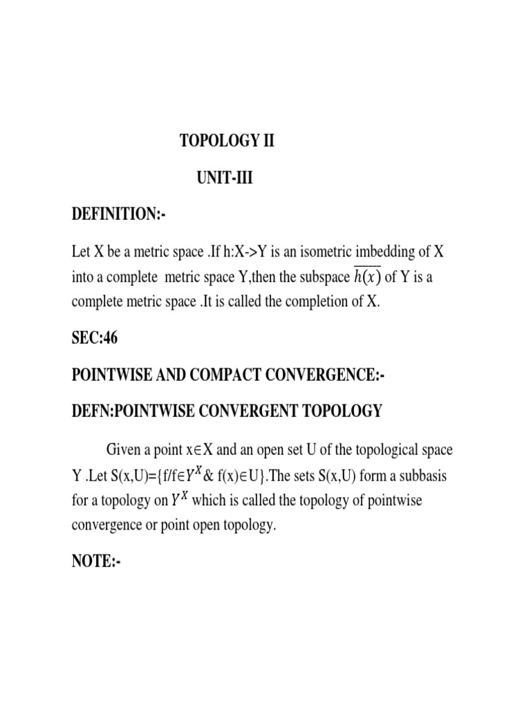 Advanced Topology Concepts | PDF | Compact Space | Continuous Function