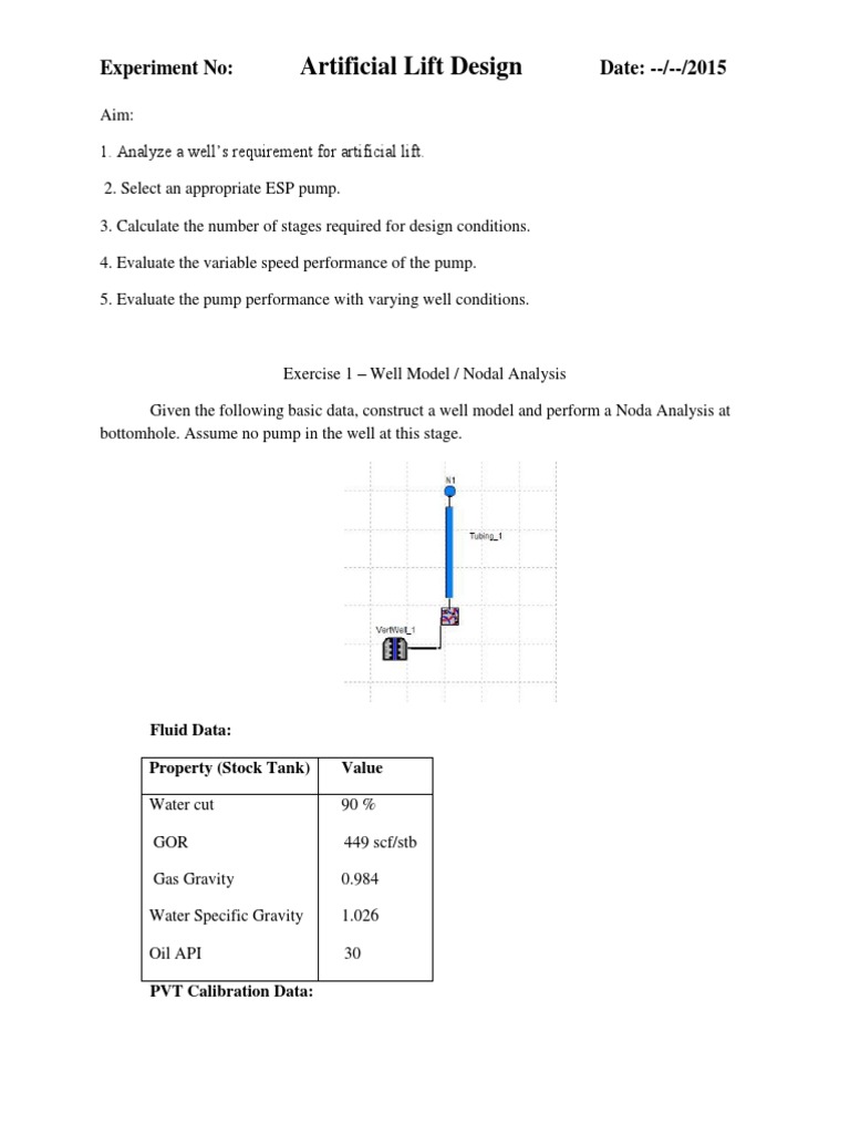 Analyzing Artificial Lift Options and Designing an ESP System for an ...