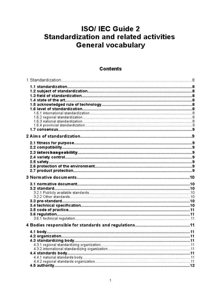 ISO Reference Definitions - Guide 2 - 2004 - Rev | PDF | Normative ...