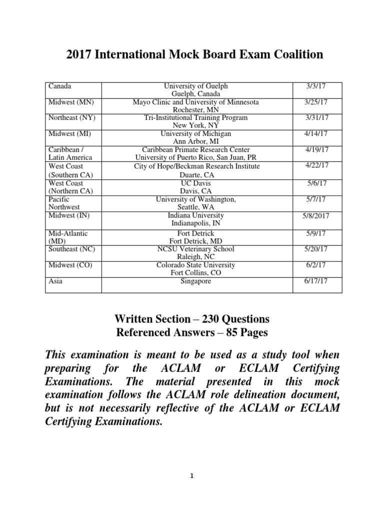 2017 Written Mock Exam - Questions and Answers | PDF | Crispr | Model ...