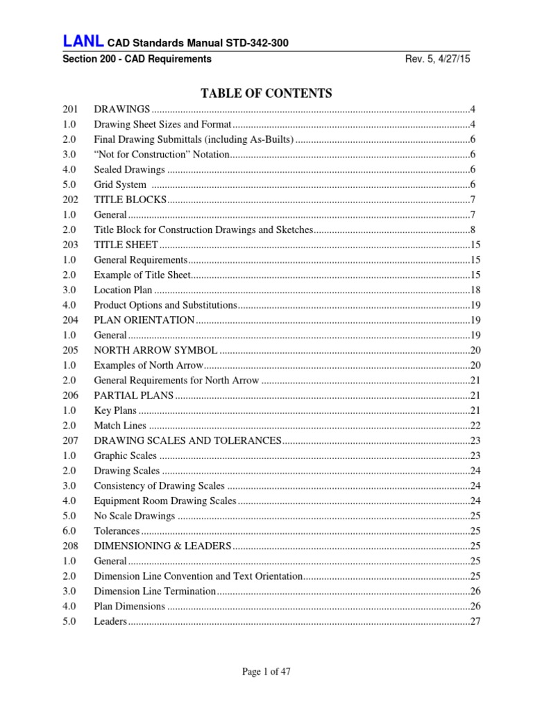 CAD Standards Manual STD-342-300 | PDF | Computer Aided Design | Arial