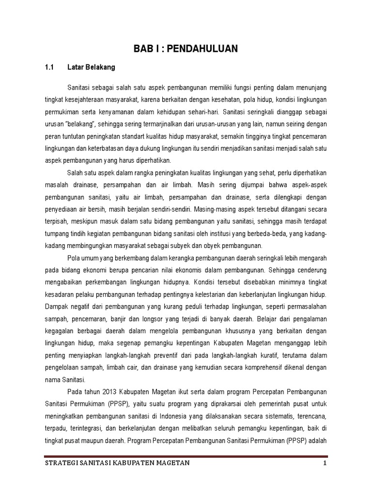 Bab 1 SSK Magetan | PDF