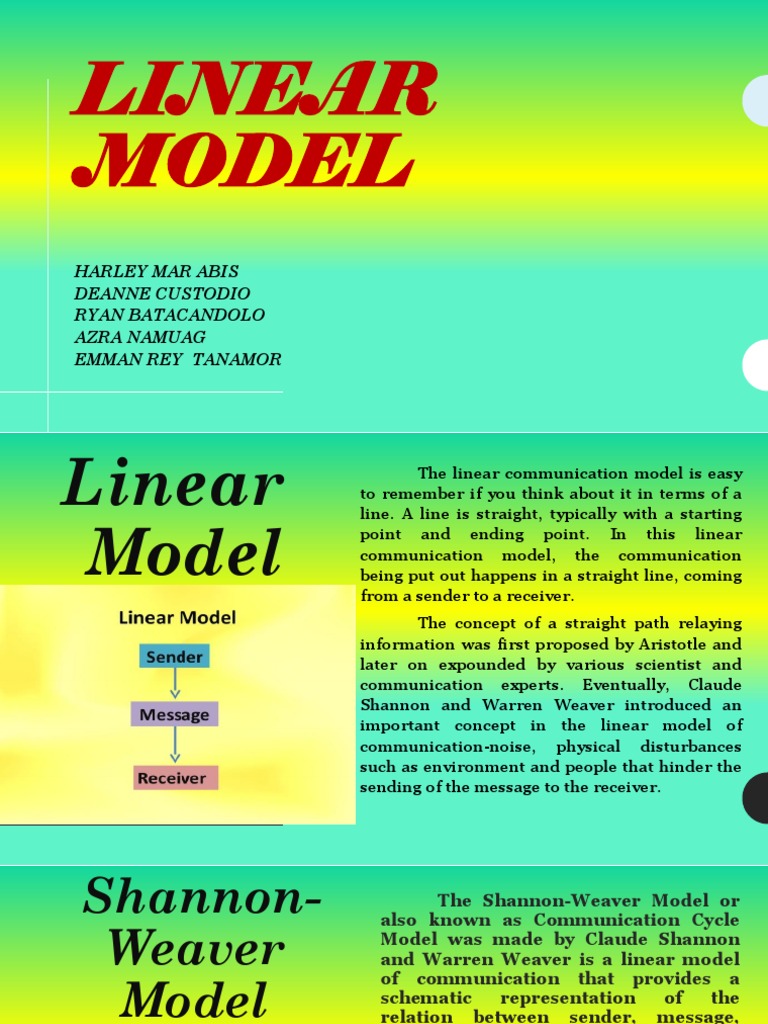 Linear Communication Models Guide | PDF | Action (Philosophy ...