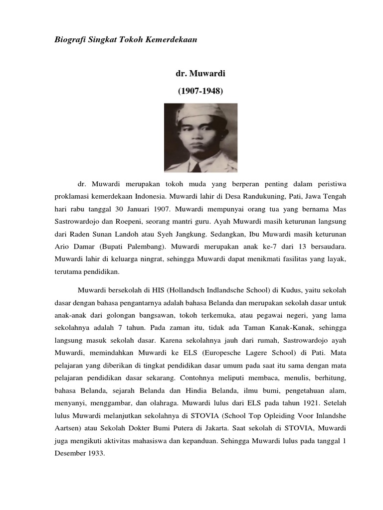 Biografi Dr. Muwardi | PDF