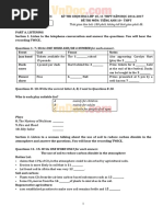 English 7: Summative Test No. 1 Lessons 1 & 2 Listening Strategies ...