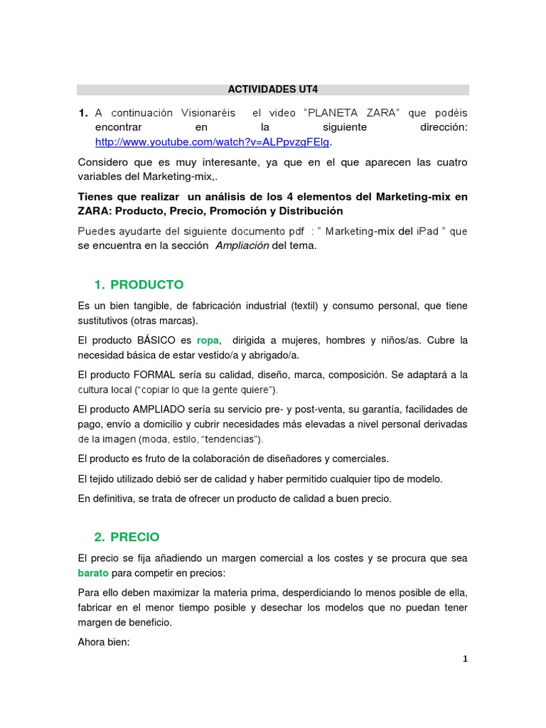 EIE Actividades Tema 4 | PDF | Producto (Negocio) | Negocios (general)