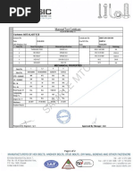 Sample MTC: Material Test Certificate | PDF | Screw | Manufactured Goods