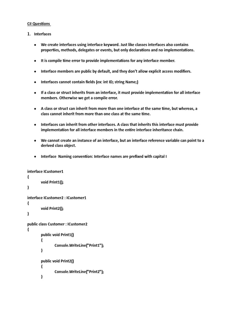 Interview QSNS (Repaired) | PDF | Language Integrated Query | Inheritance (Object Oriented ...