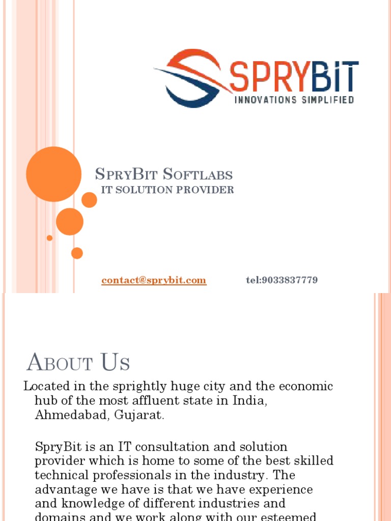 SpryBit Softlabs - Web, Mobile App & Ecommerce Development Company | PDF | Magento | Mobile App