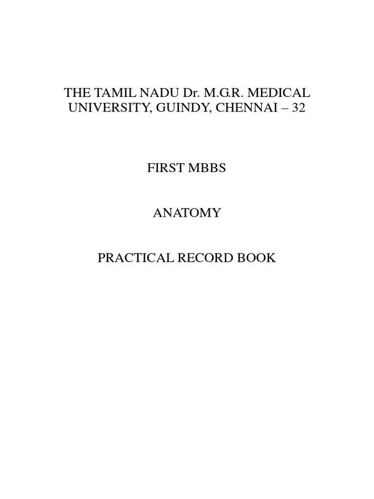 1st Yr Mbbs Record Book | PDF | Lens (Optics) | Epithelium