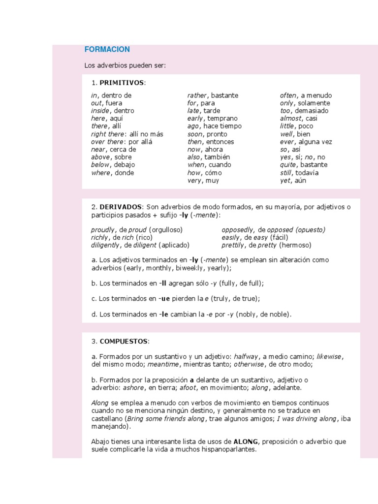 Adverbs | PDF | Adverbio | Gramática
