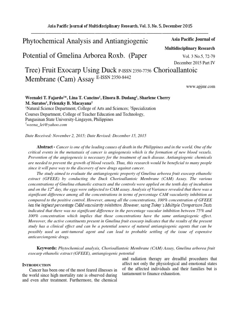 Experimental Design | PDF | Angiogenesis | Polyphenol