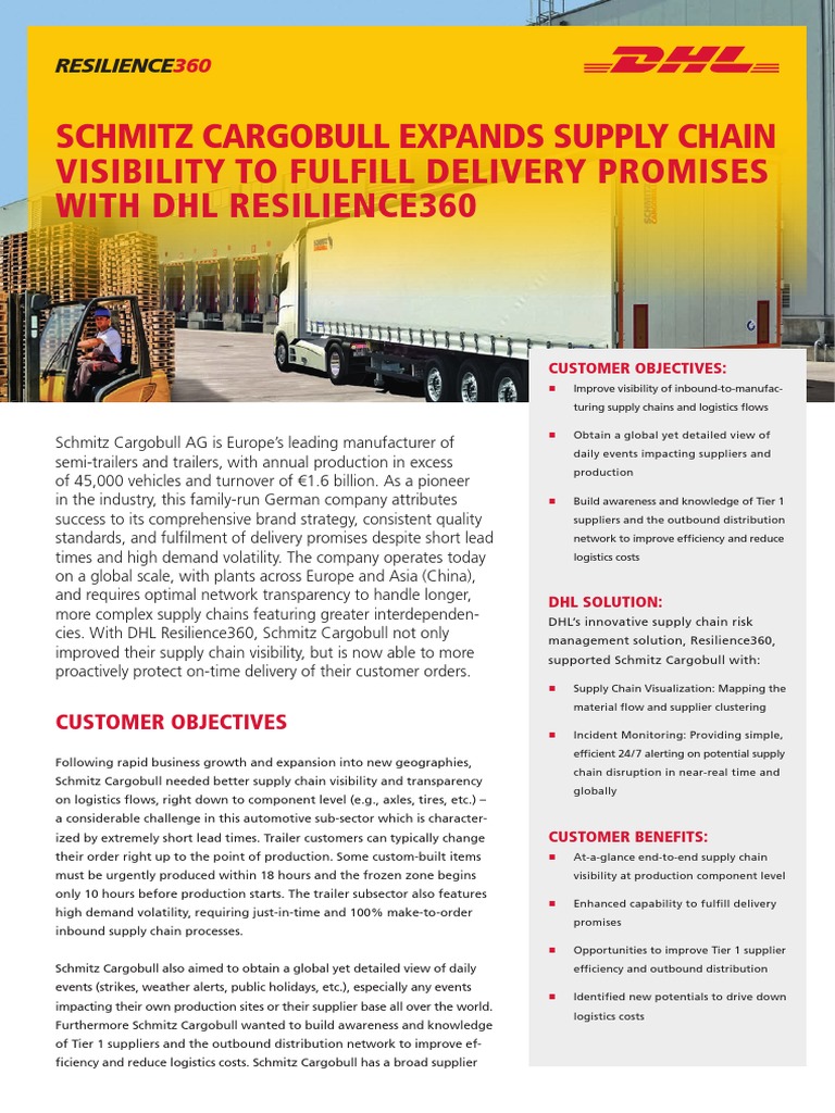 Schmitz Cargobull Enhances Supply Chain with DHL | PDF | Supply Chain ...