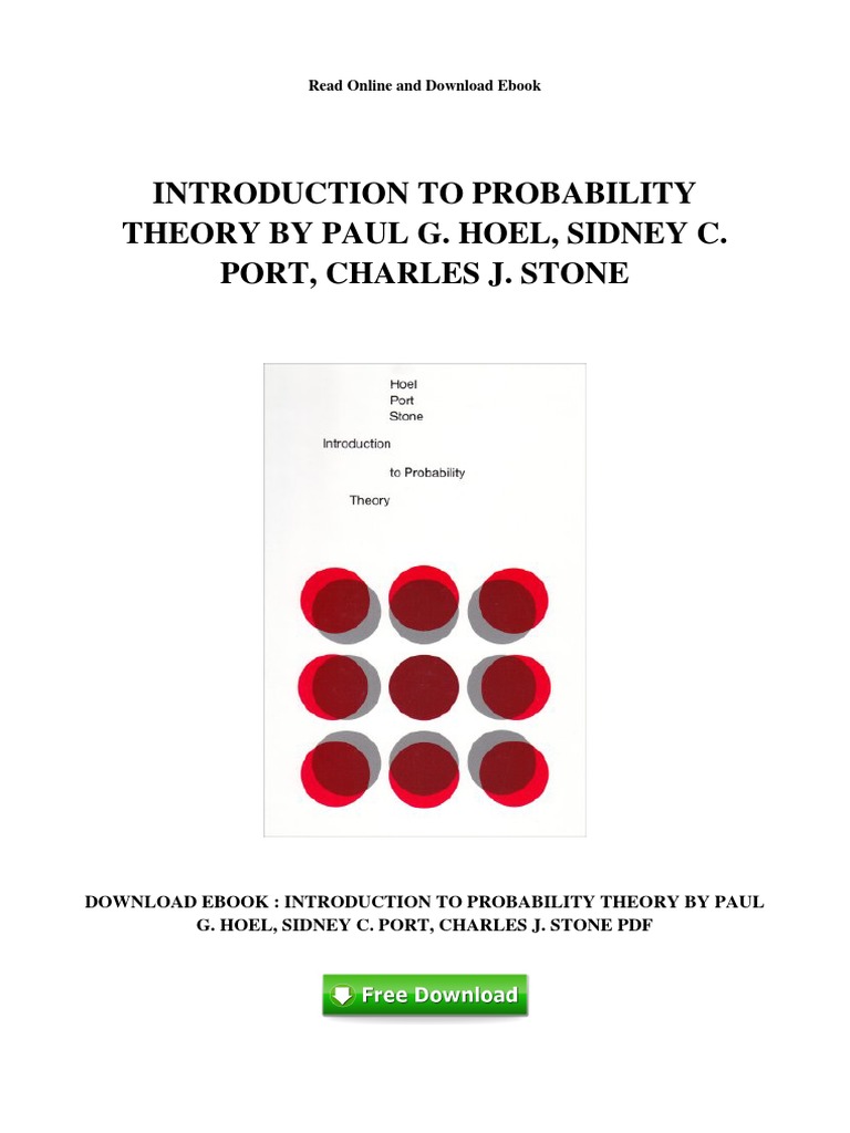 Introduction to Probability Theory PDF | PDF | Probability Theory ...