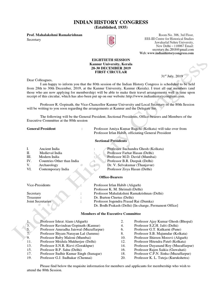 Indian History Congress | PDF | Indian National Congress | United ...