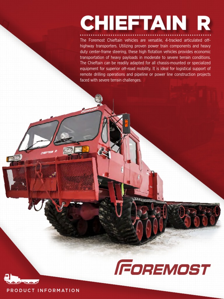 Versatile Foremost Chieftain R Off-Road Transporter | PDF | Crane ...